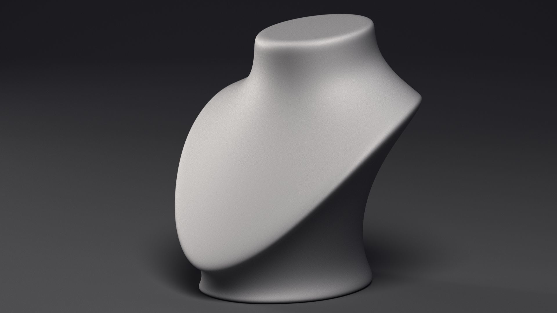 Necklace Display Bust Printable 3D Model 3D model 3D printable | CGTrader