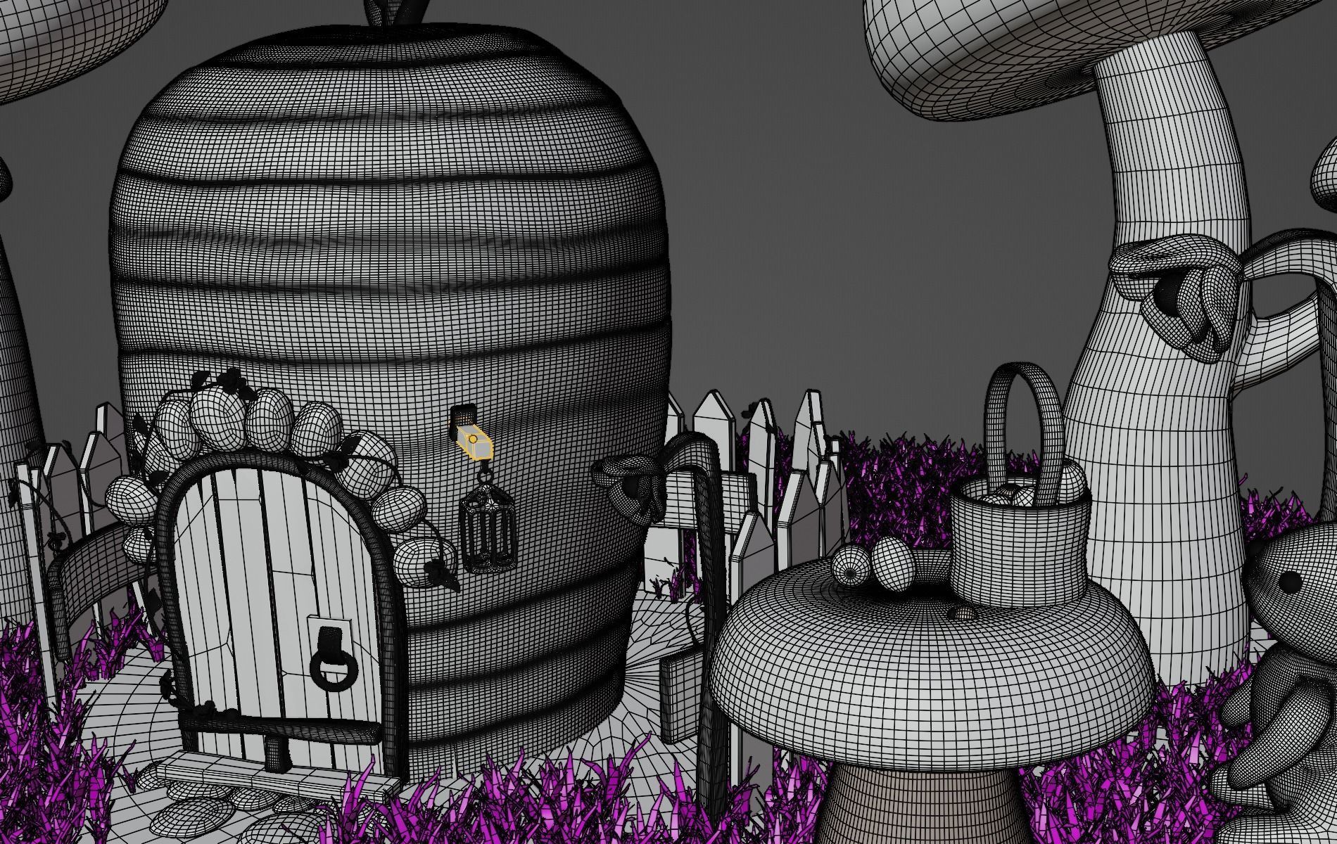 Easter Scene Bunny Carrot house 3D model | CGTrader
