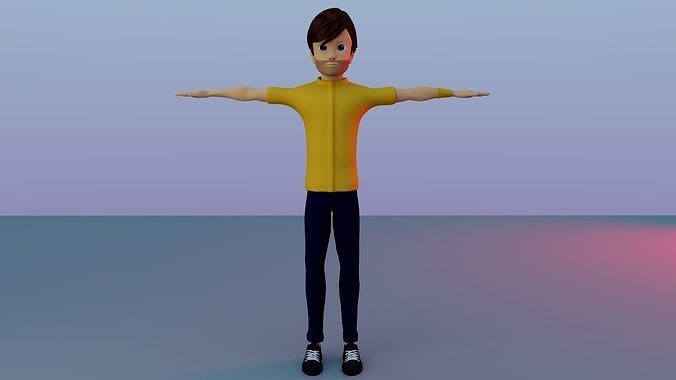 Cartoon man 3D model | CGTrader