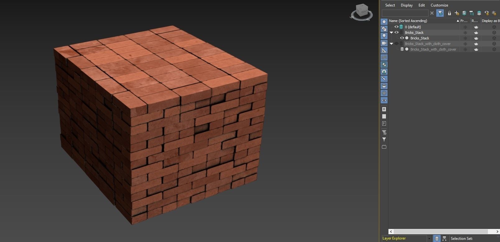 3D model Stack of bricks VR / AR / low-poly | CGTrader