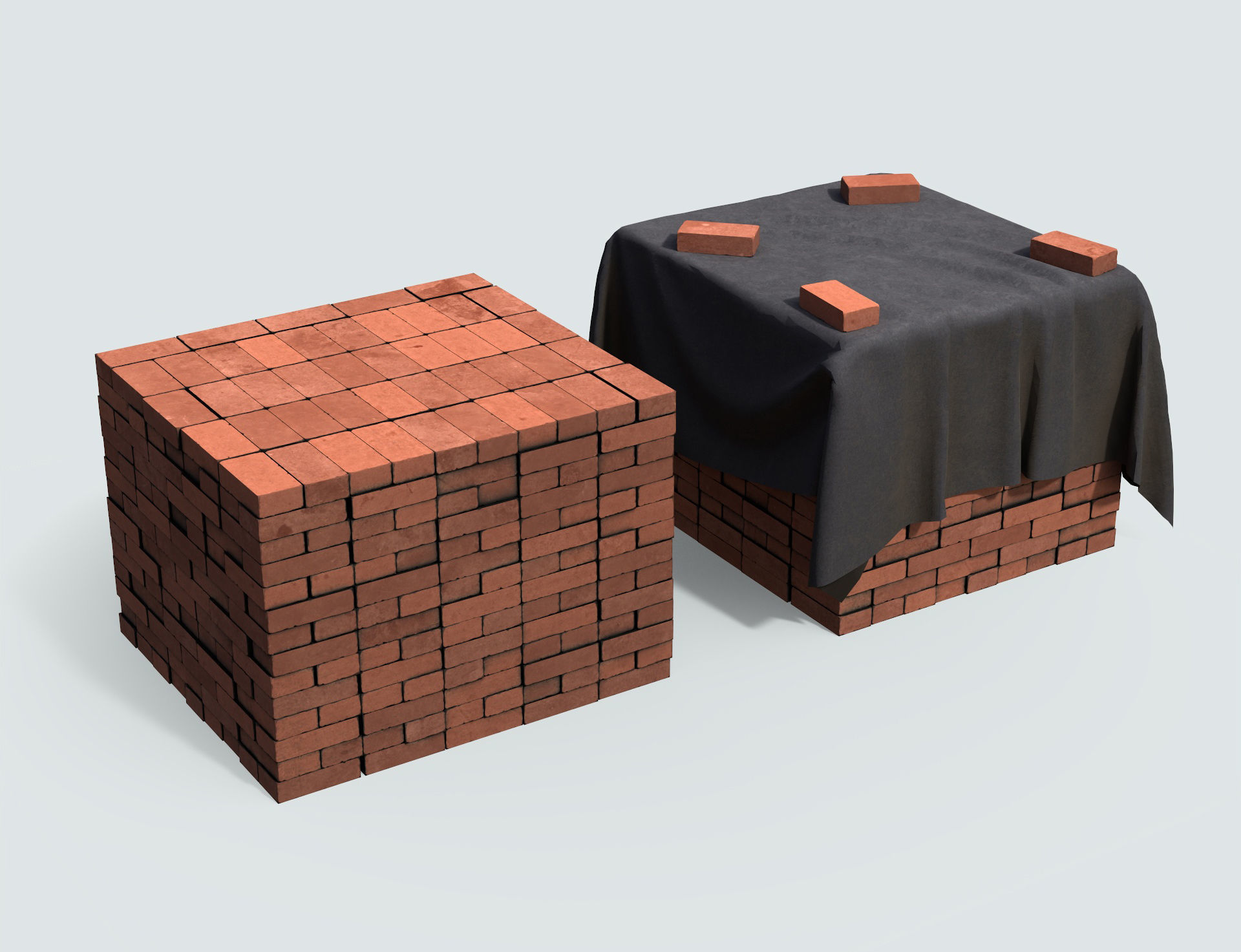 3D model Stack of bricks VR / AR / low-poly | CGTrader