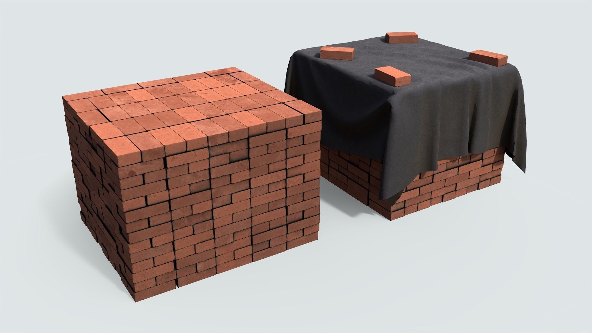 3D model Stack of bricks VR / AR / low-poly | CGTrader