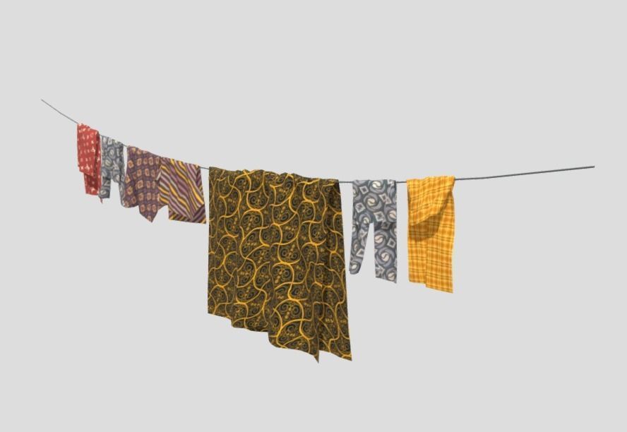3D model Hang clothes on a clothesline VR / AR / low-poly | CGTrader