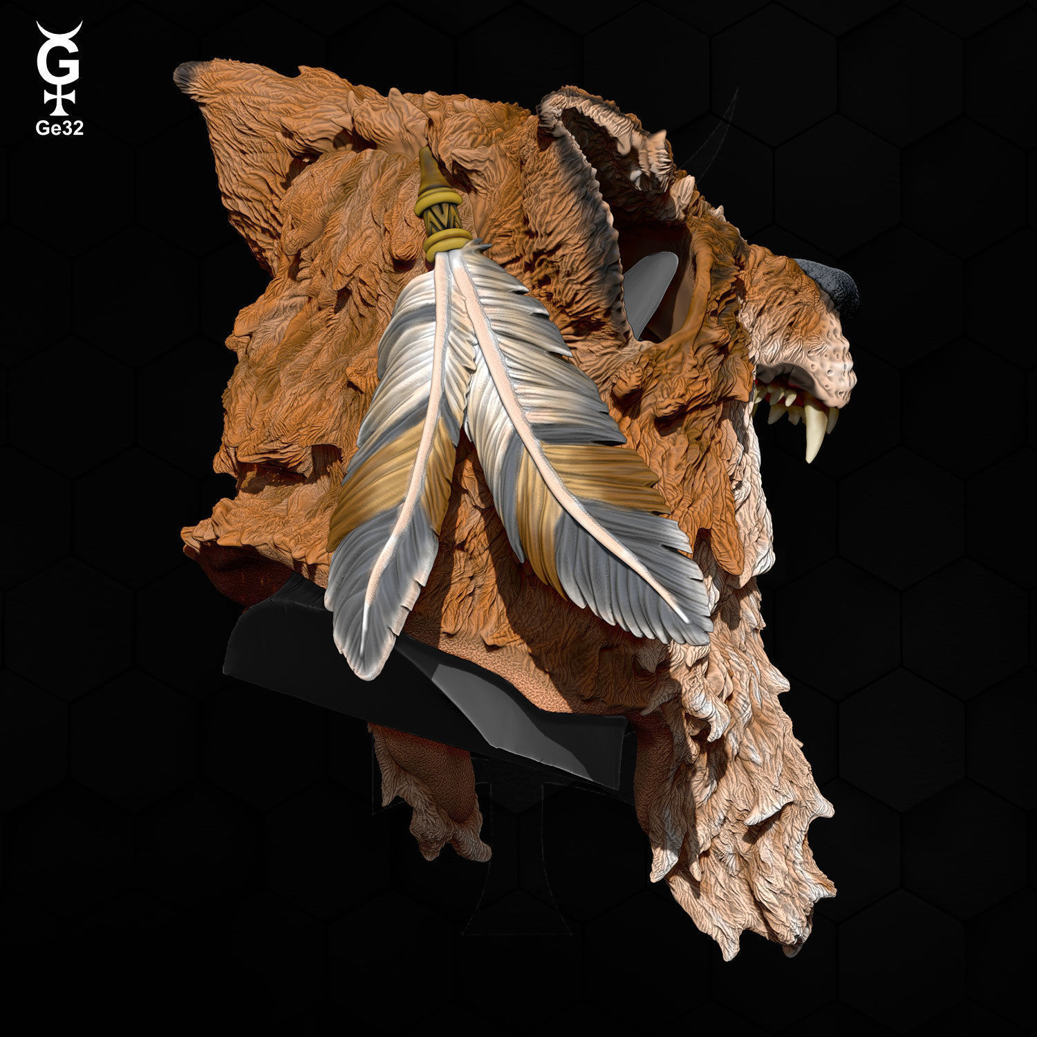 RED WOLF CAT - HELMET 3D model 3D printable | CGTrader