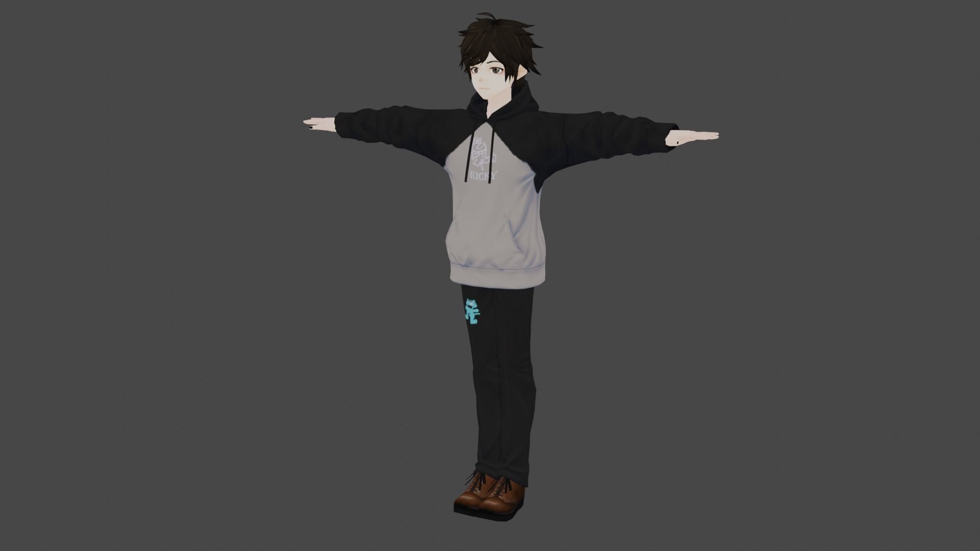 3D model 3d Low Poly Male avatar for Gaming Vtubing VRChat VR / AR ...