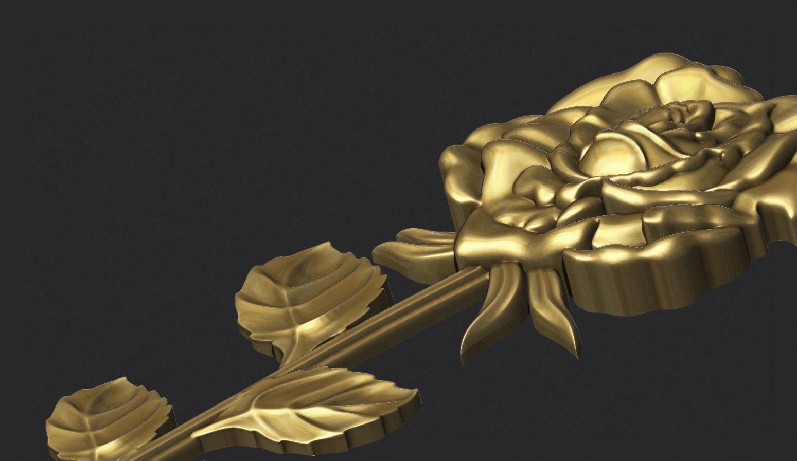 Rose bas relief 3D model 3D printable | CGTrader