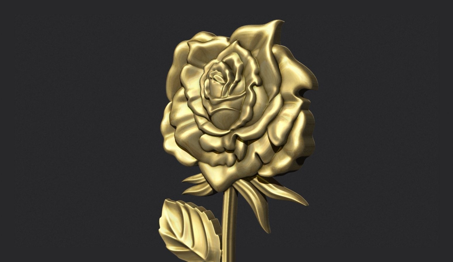 Rose bas relief 3D model 3D printable | CGTrader