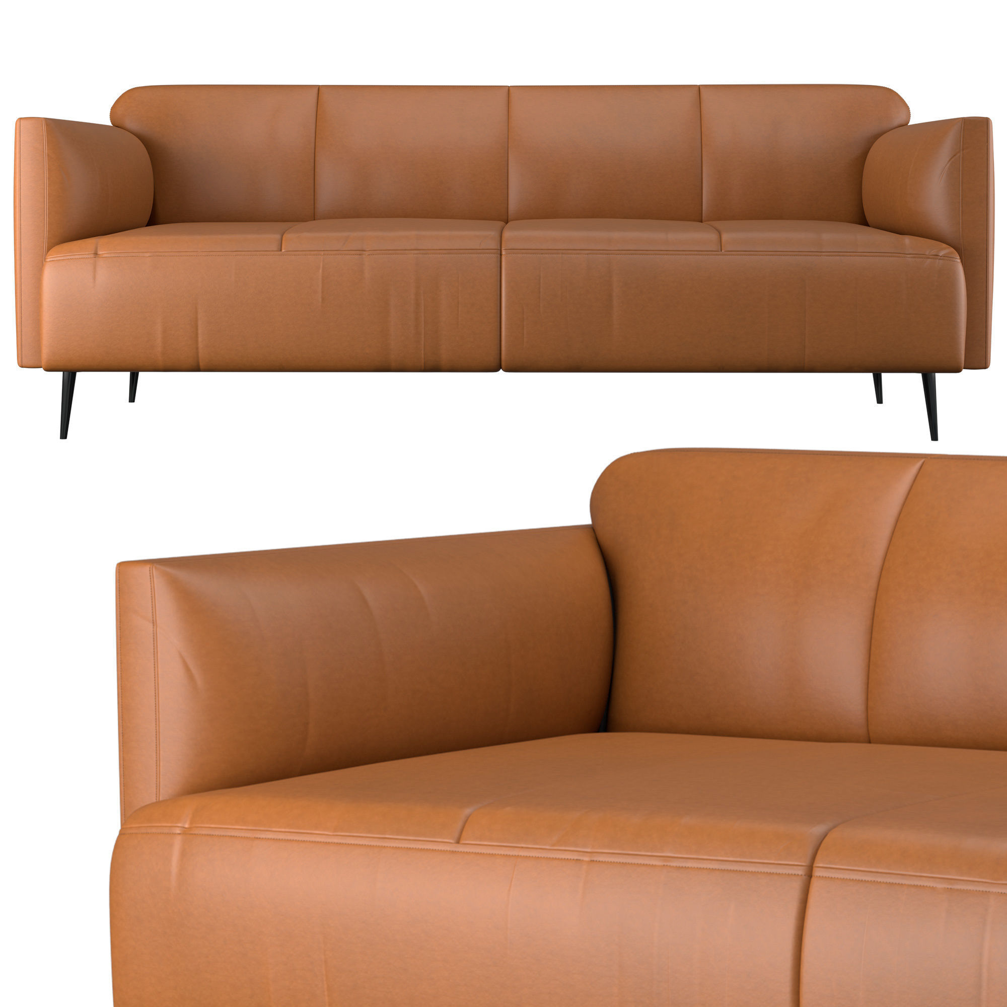 Sofa leather and fabric - Modena 3D model | CGTrader