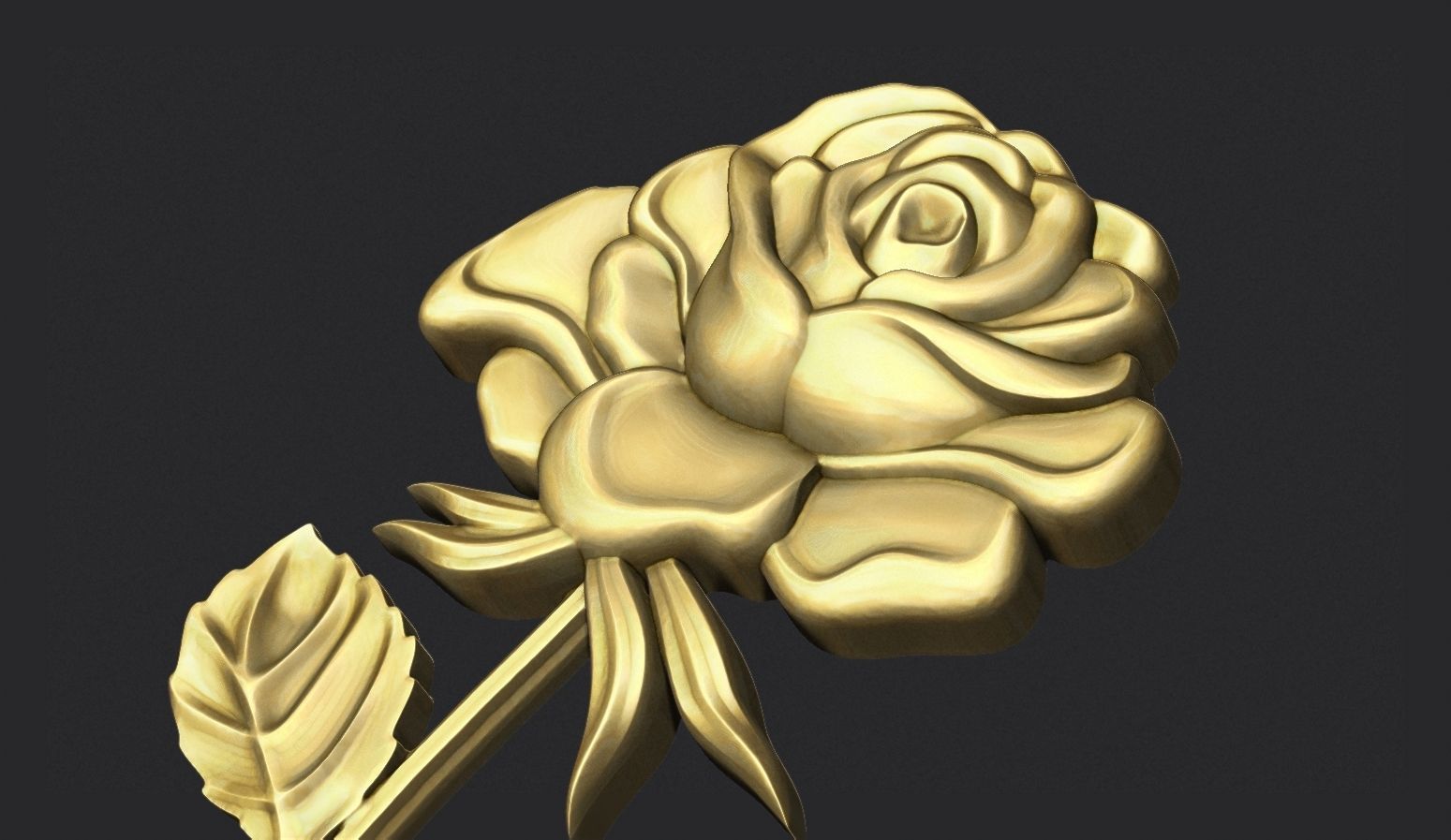 Rose relief 3D model 3D printable | CGTrader