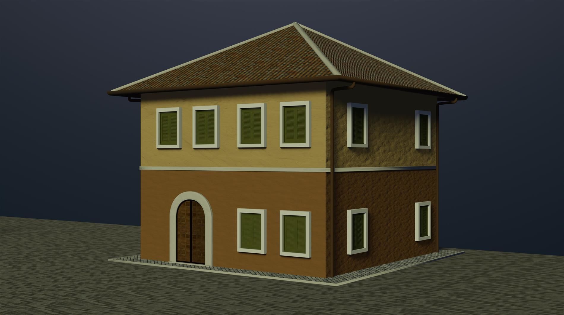 Retro style building 3D model | CGTrader