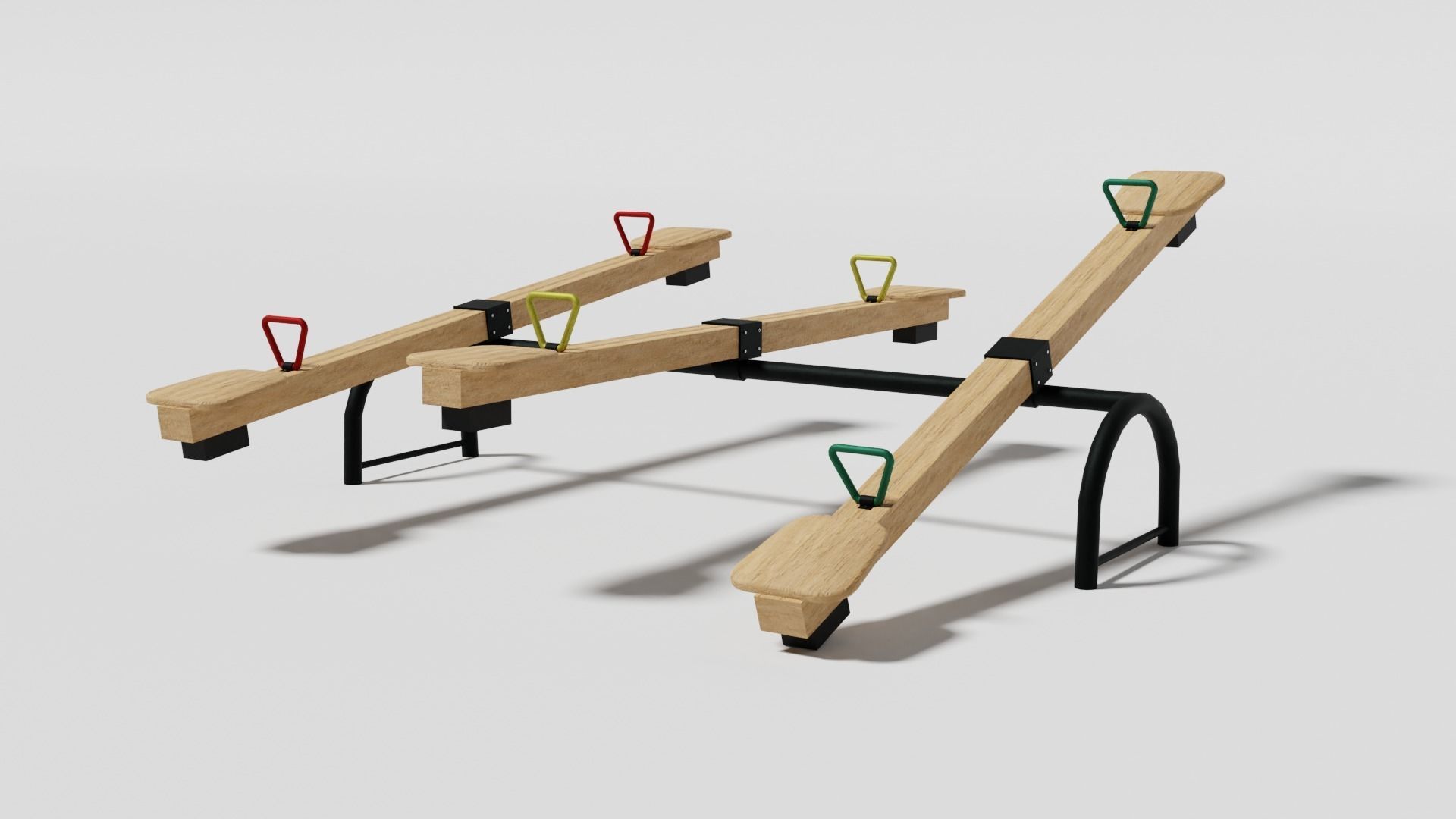 3D model Playground Wooden See-Saw VR / AR / low-poly | CGTrader