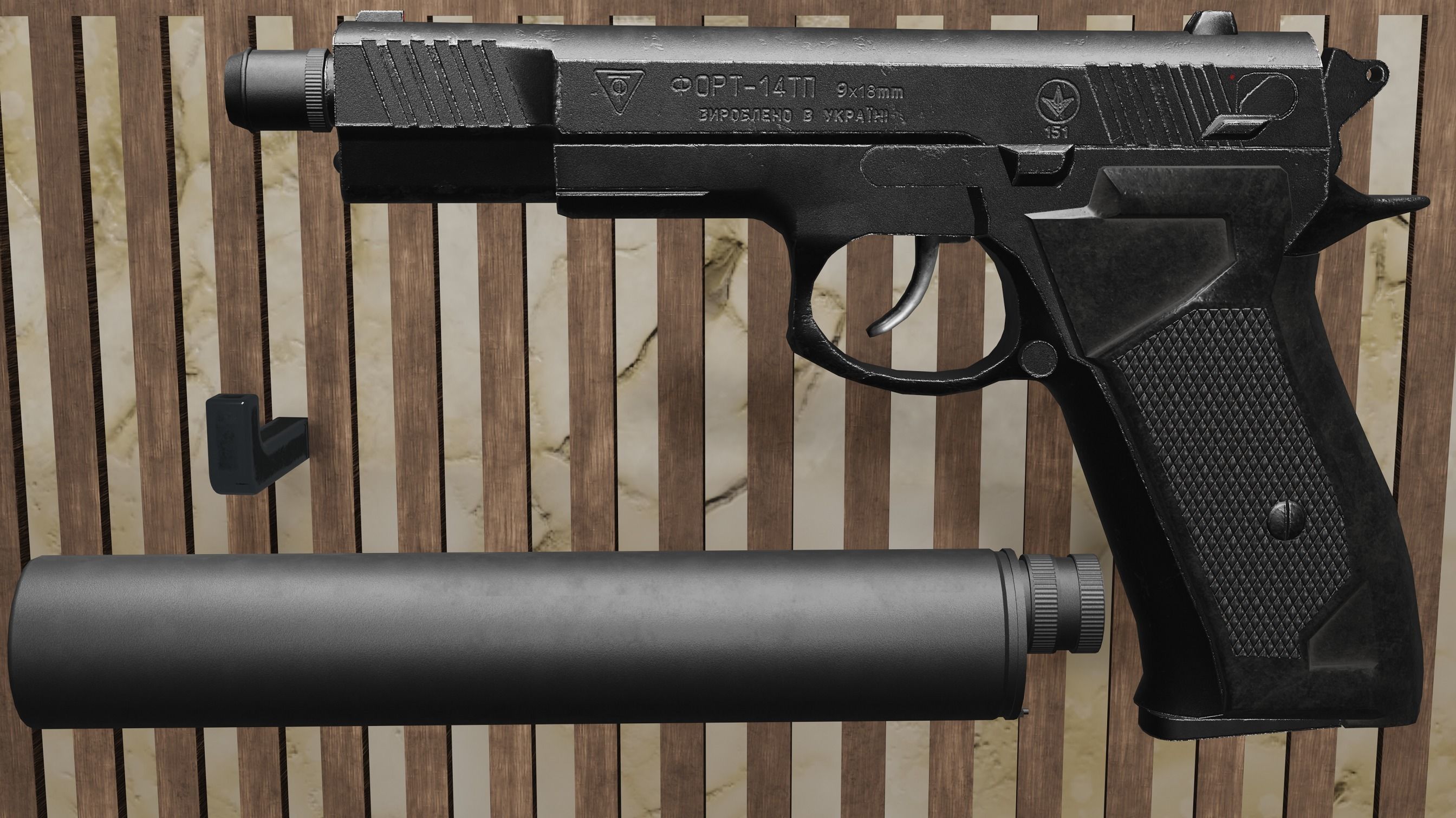 3D model Fort-14 Pistol VR / AR / low-poly | CGTrader