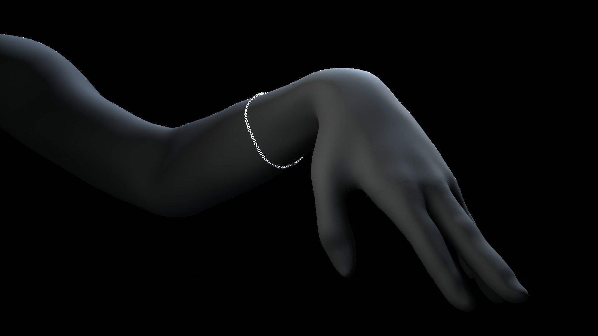 Silver Chain Bracelet free 3D model | CGTrader