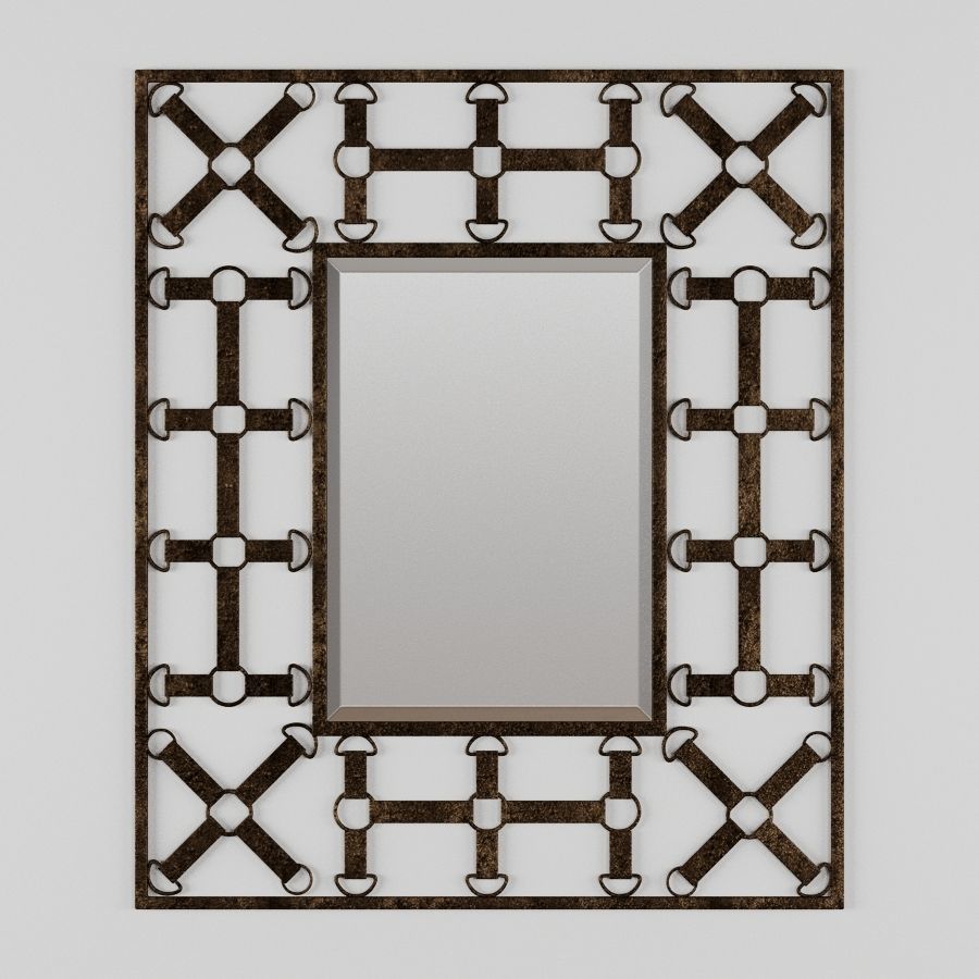 Rustic Metal Mirror 3D model | CGTrader