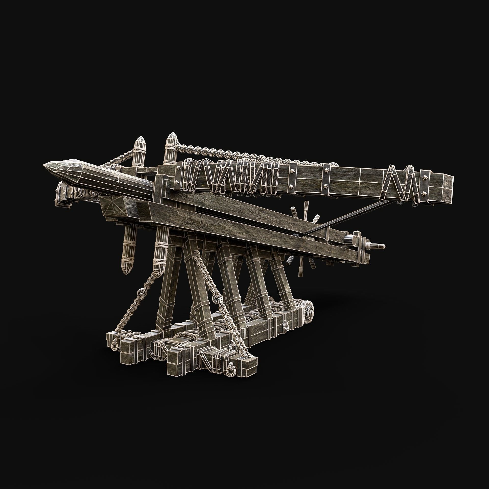 BALLISTA HARPOON LAUNCHER MEDIEVAL SIEGE ENGINE PACK COLLECTION VR / AR ...