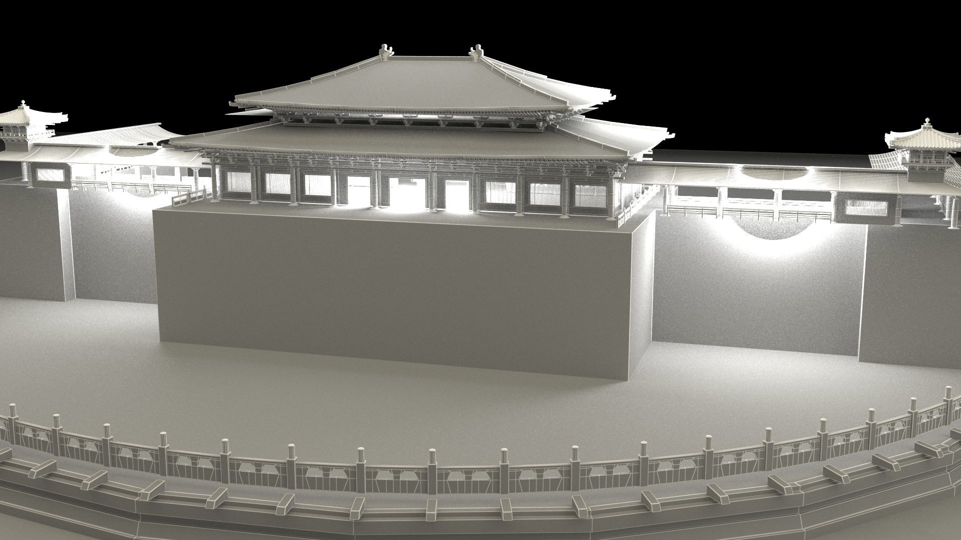 3D model Chinese ancient house VR / AR / low-poly | CGTrader