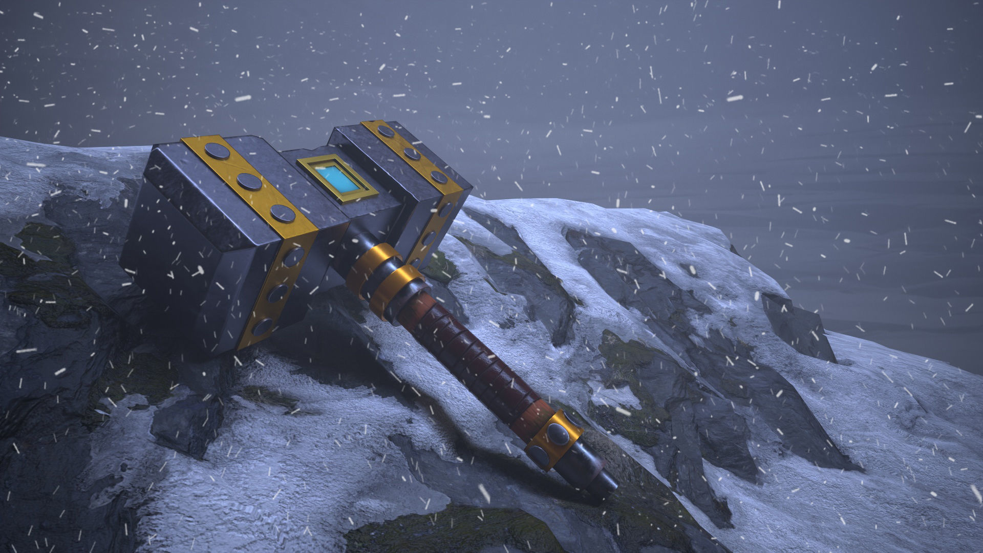 3D model Low-poly Fantasy Sledgehammer model VR / AR / low-poly | CGTrader