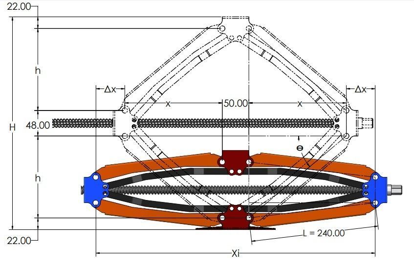 Screw Lifting Jack 3D model animated rigged | CGTrader