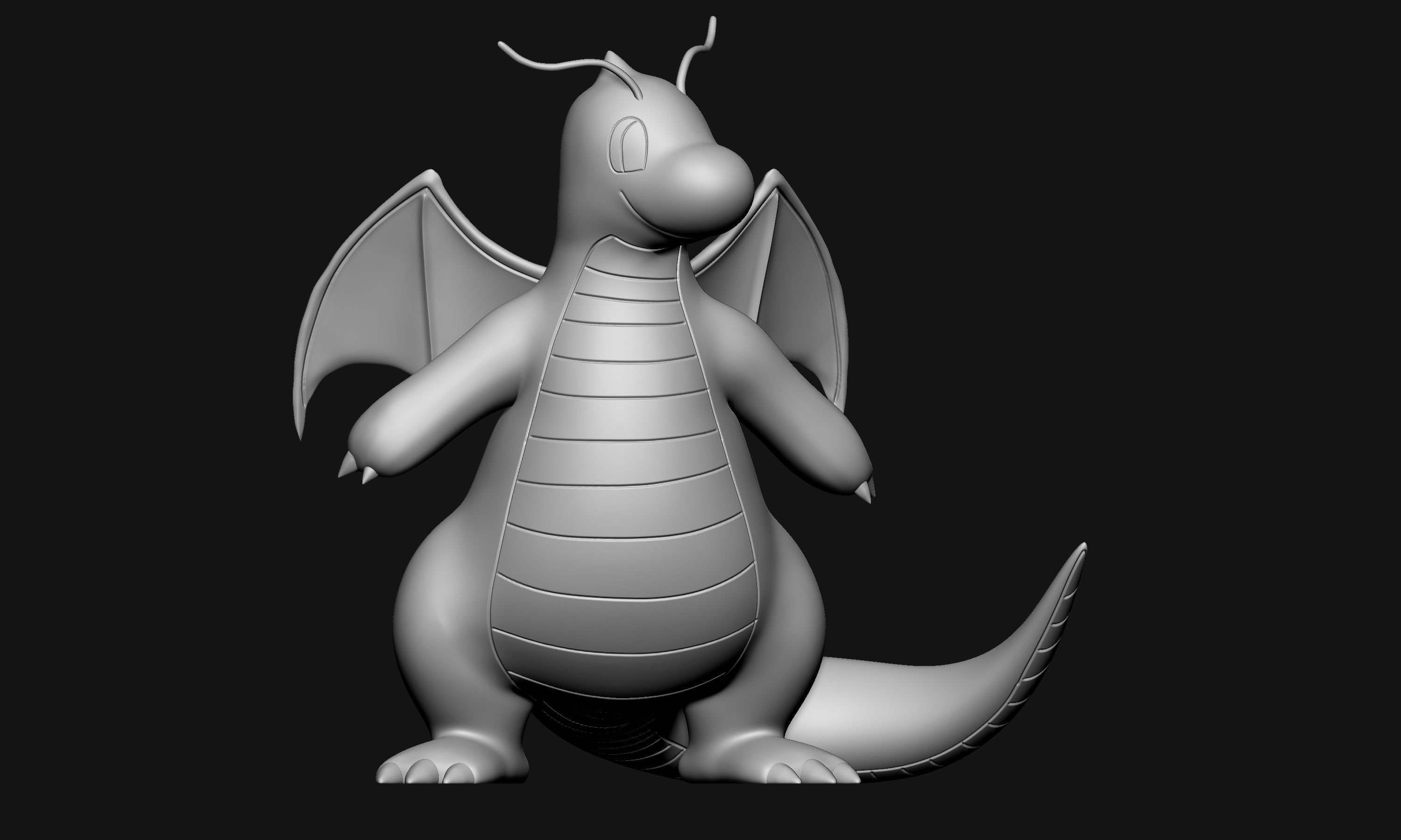 Pokemon - Dragonite with 2 poses 3D model 3D printable | CGTrader