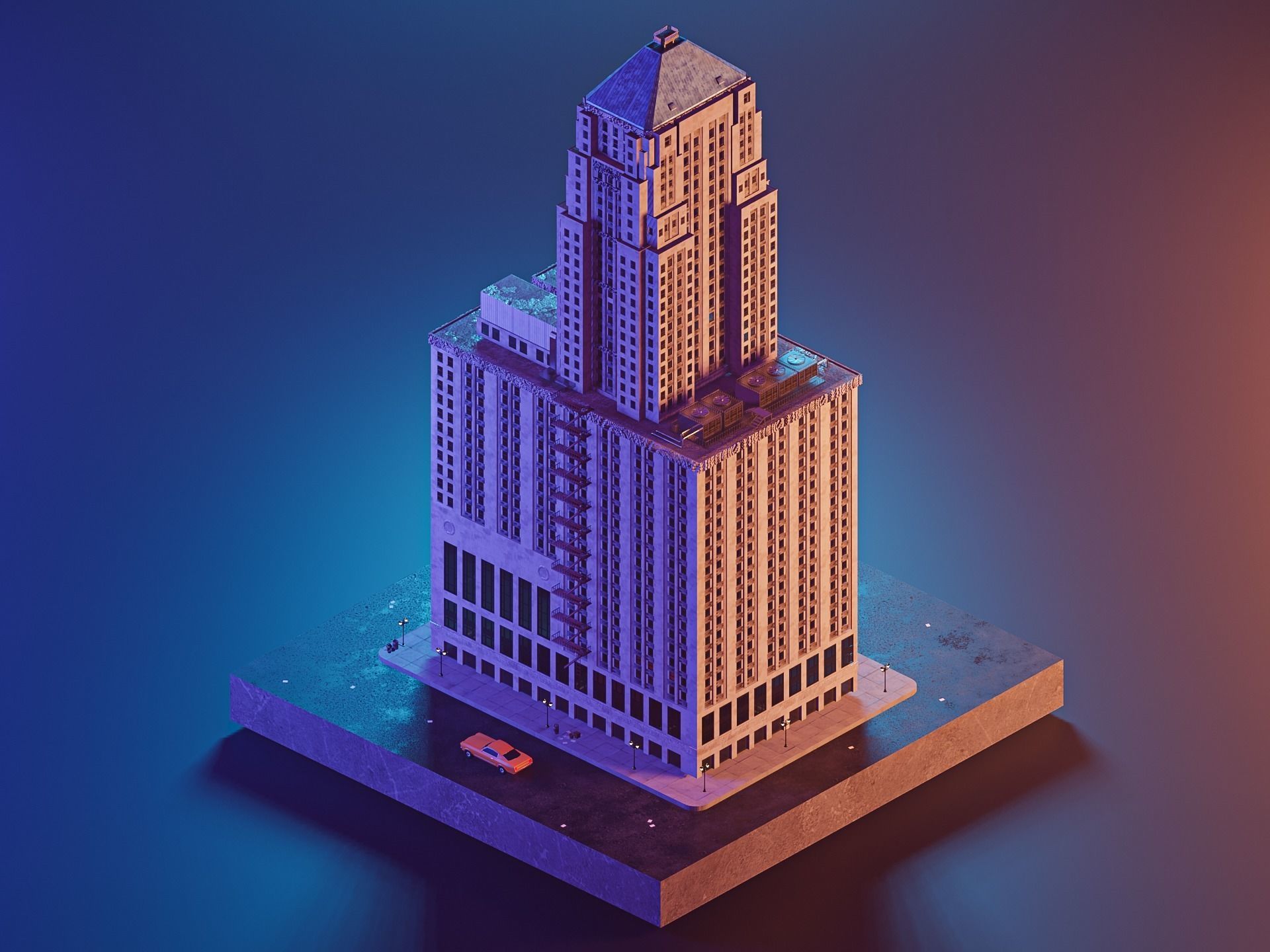 Wayne Tower - Batman Begins 3D model | CGTrader