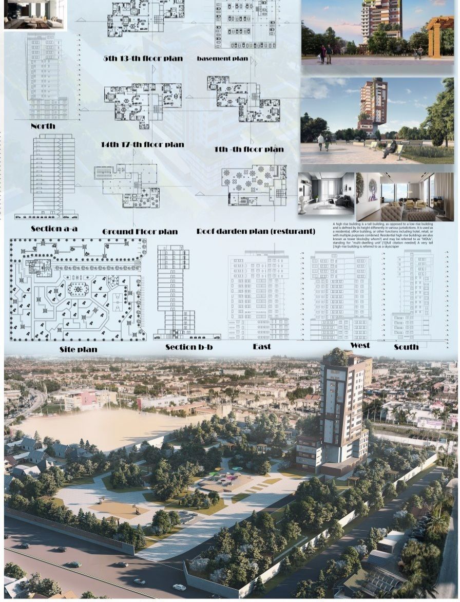 Two-dimensional AutoCAD residential tower project 3D model | CGTrader