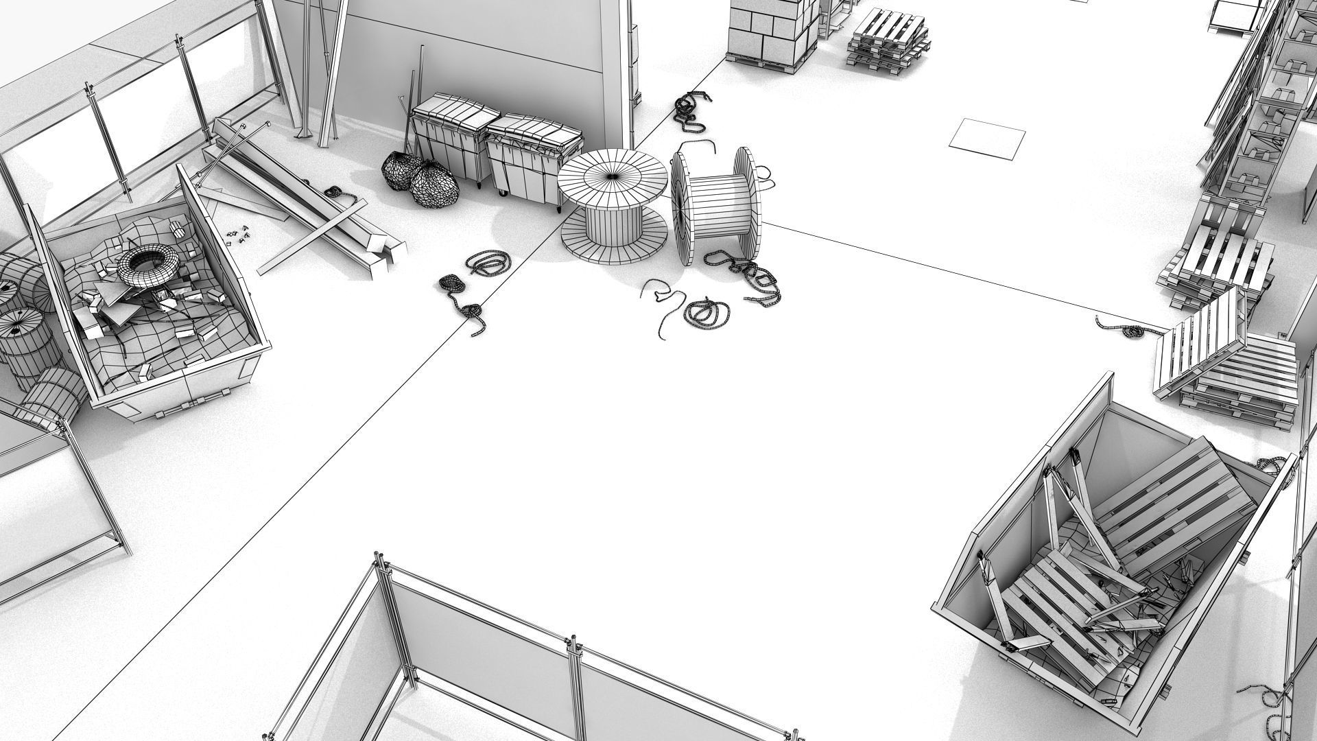 Stylised logistics and storage warehouse 3D model | CGTrader