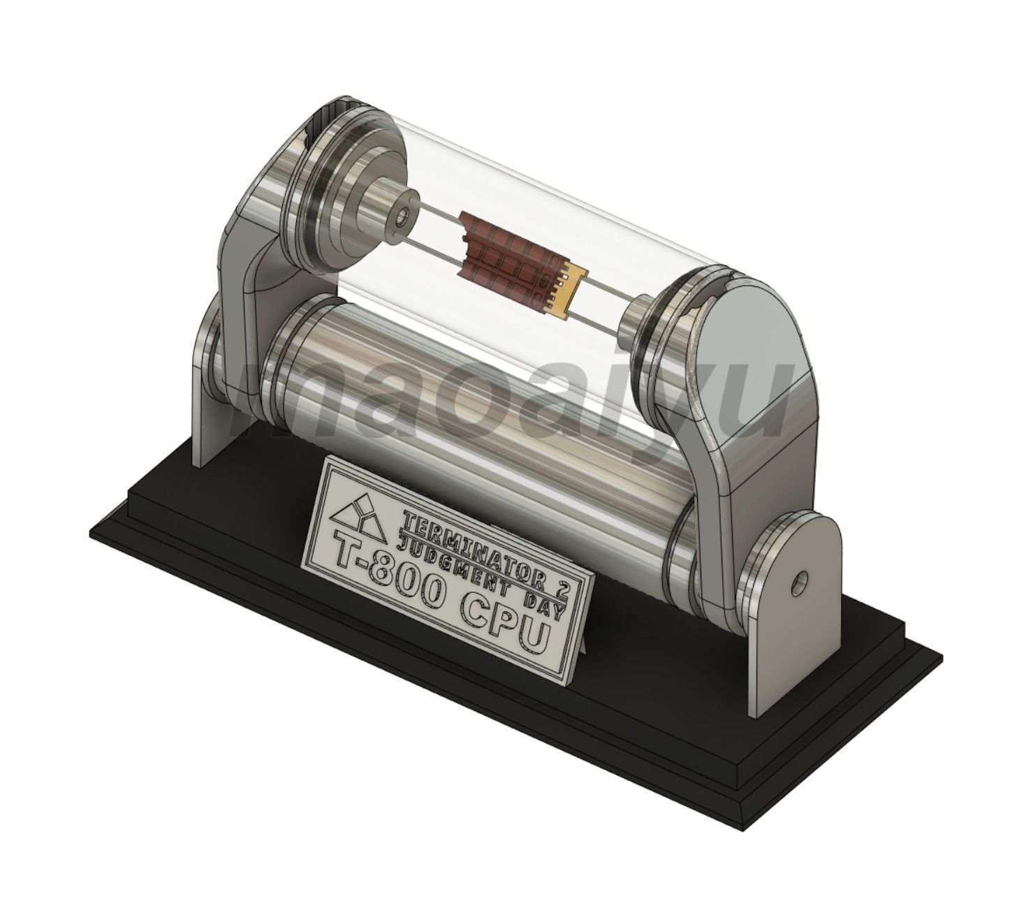 Terminator T-800 CPU Brain Chip 3D model 3D printable | CGTrader