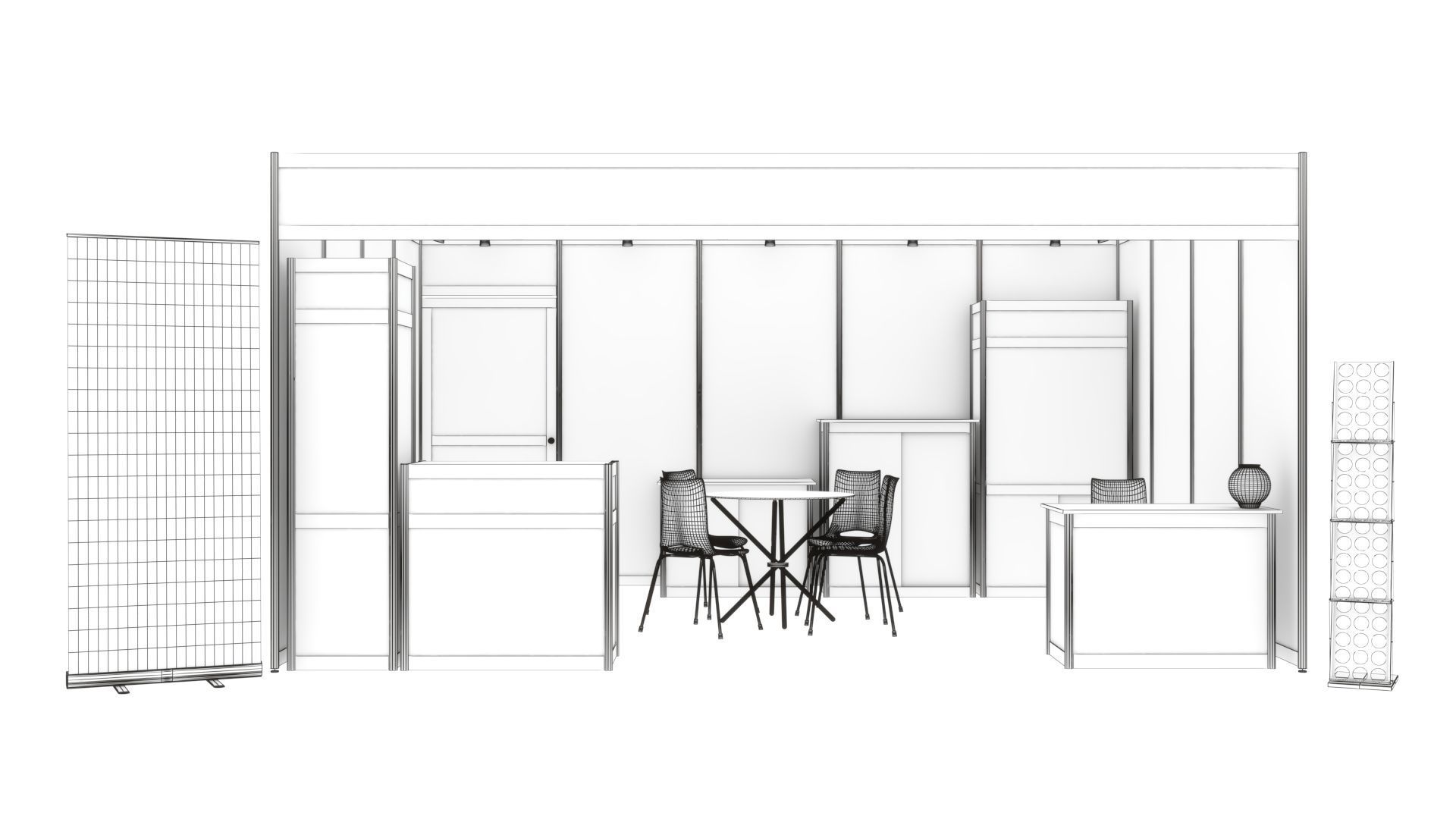 Octanorm Stall Setup 3D model | CGTrader