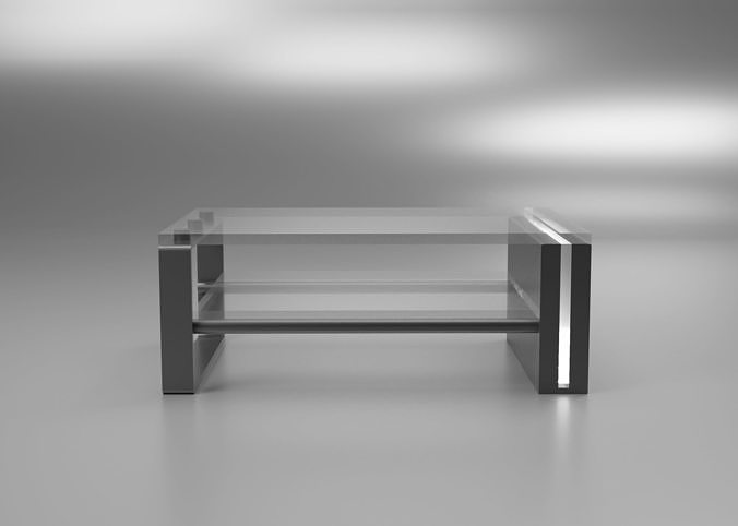 metalboxtable2 glass coffee table 3D model | CGTrader