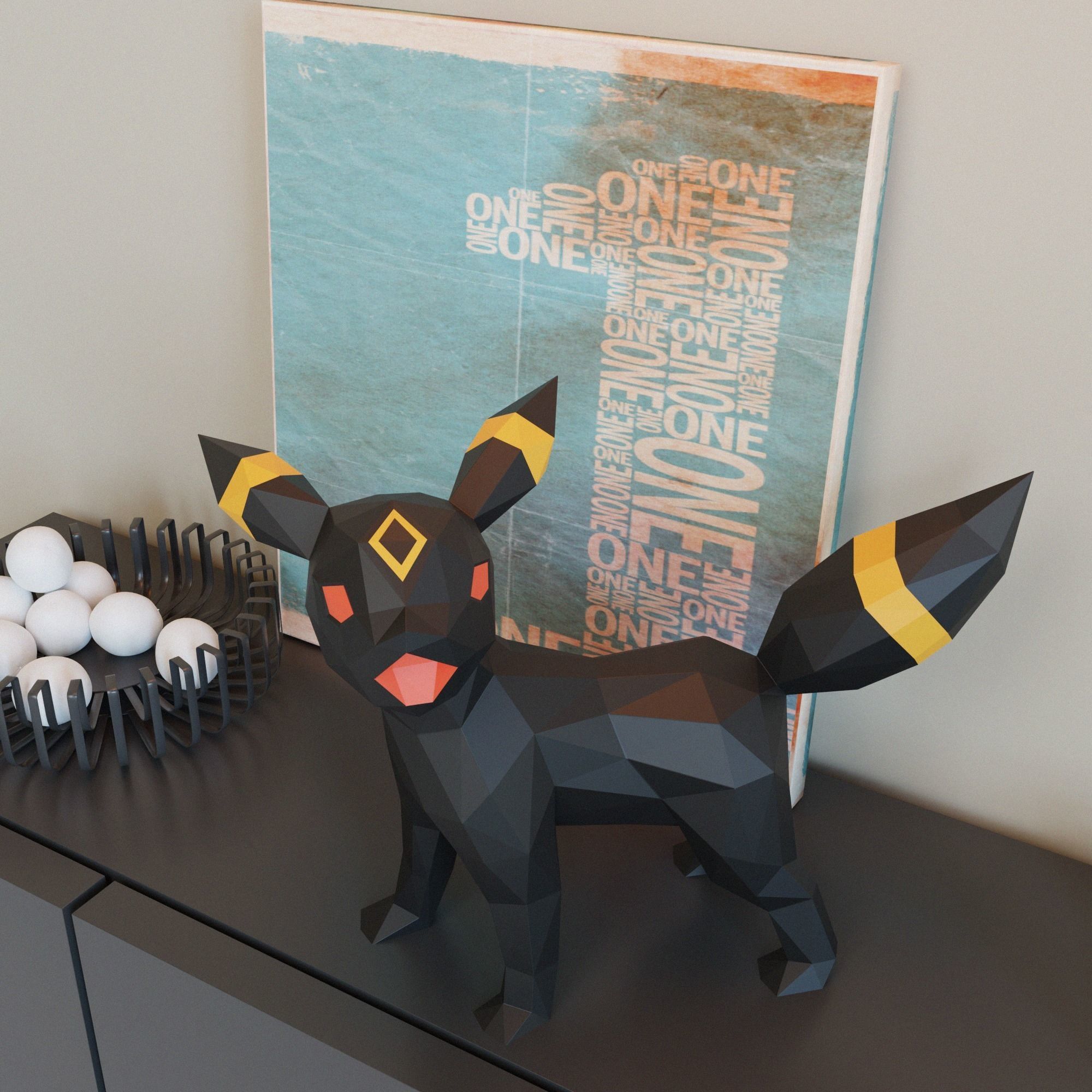 UMBREON POKEMON LOW POLY 3D model | CGTrader