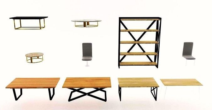 Table collection 10 models 3D model | CGTrader