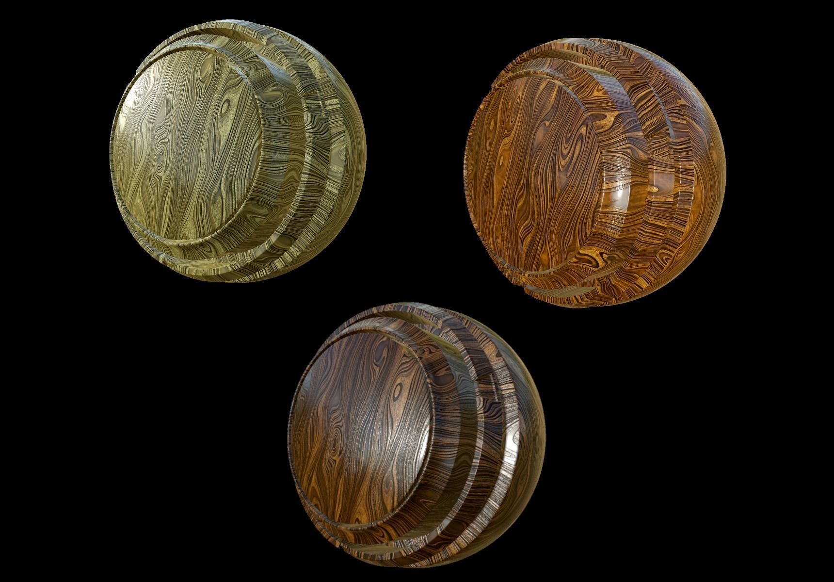Texture Polished WOOD Texture with 3 base color 8k 4k 2K VR / AR / low ...