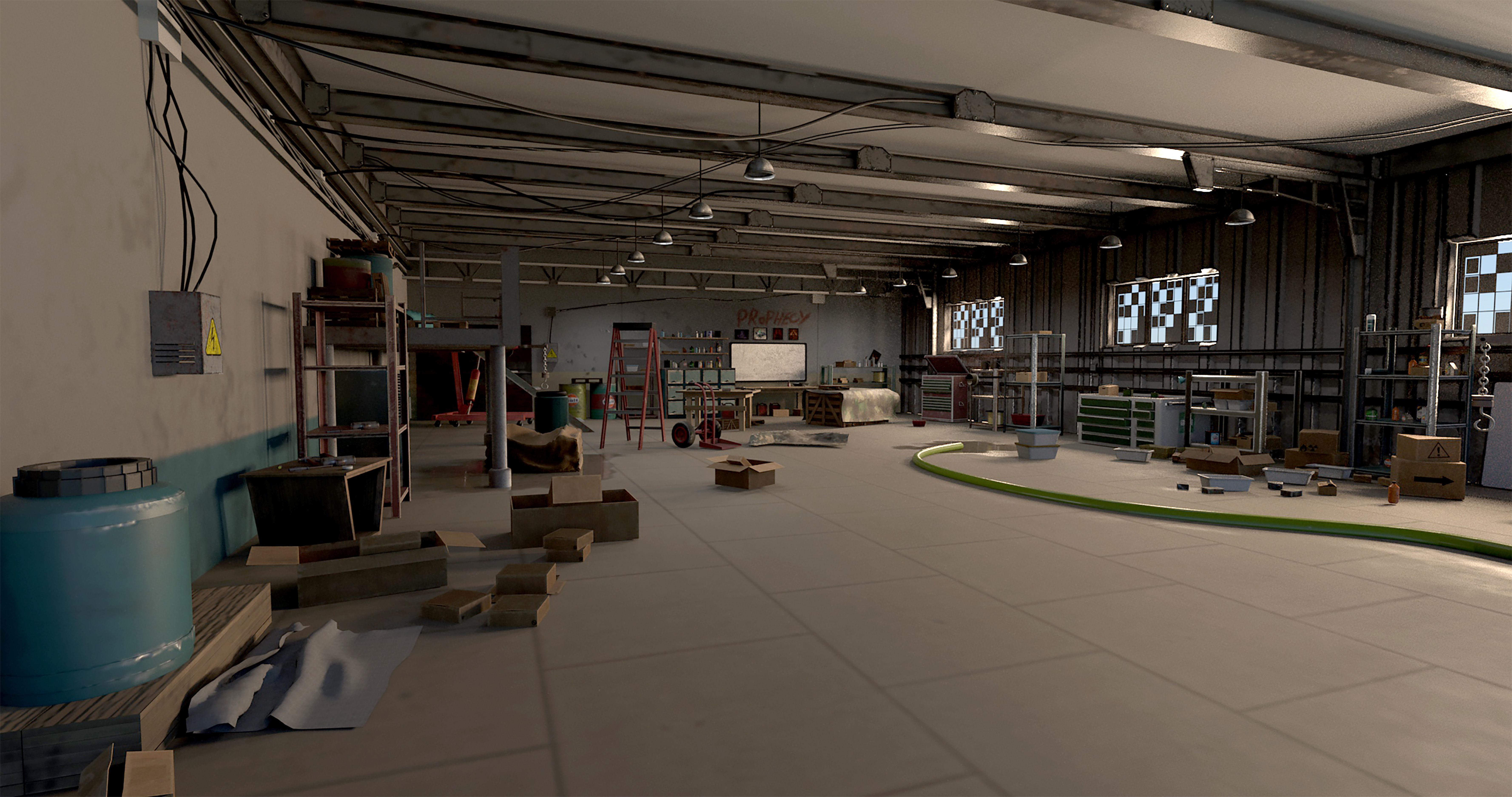 3D model Low Poly Armed Garage VR / AR / low-poly | CGTrader