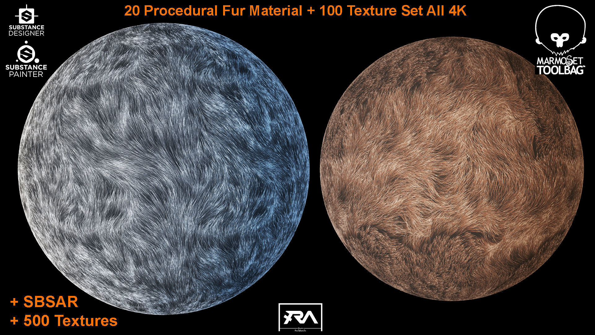 Texture 20 Procedural Fur Material Tileable 100 Texture Set 500 Texture ...