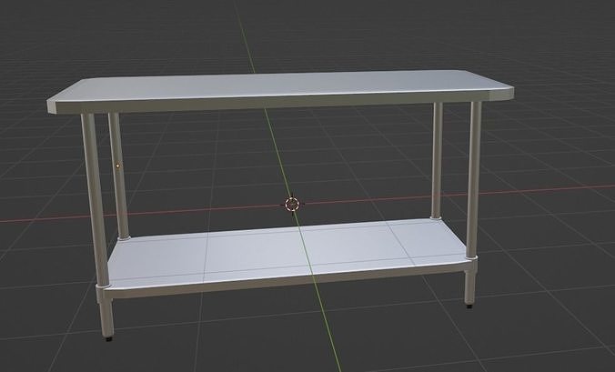 Commercial kitchen table Version 1 3D model | CGTrader