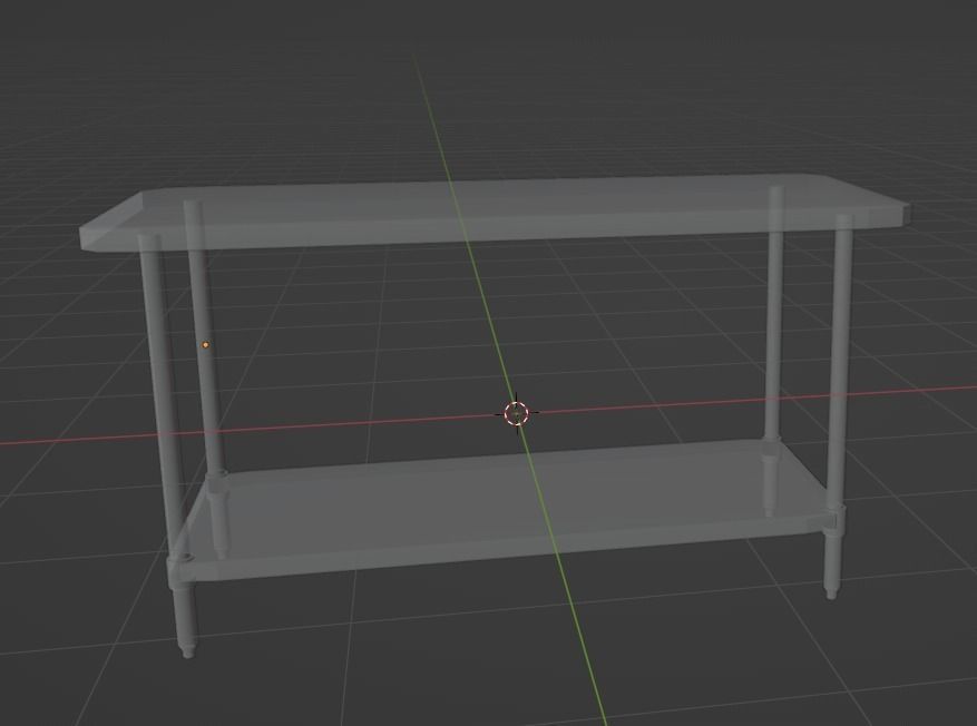 Commercial kitchen table Version 1 3D model | CGTrader
