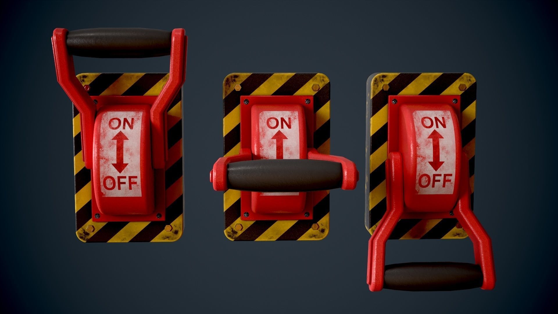 3D model Sci Fi Red Lever power switch VR / AR / low-poly | CGTrader