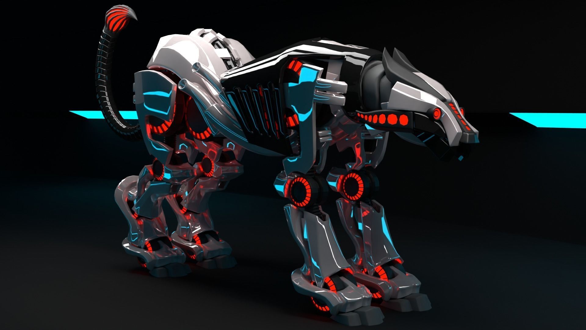 Sci Fi Mechanical Cheetah 3D model | CGTrader