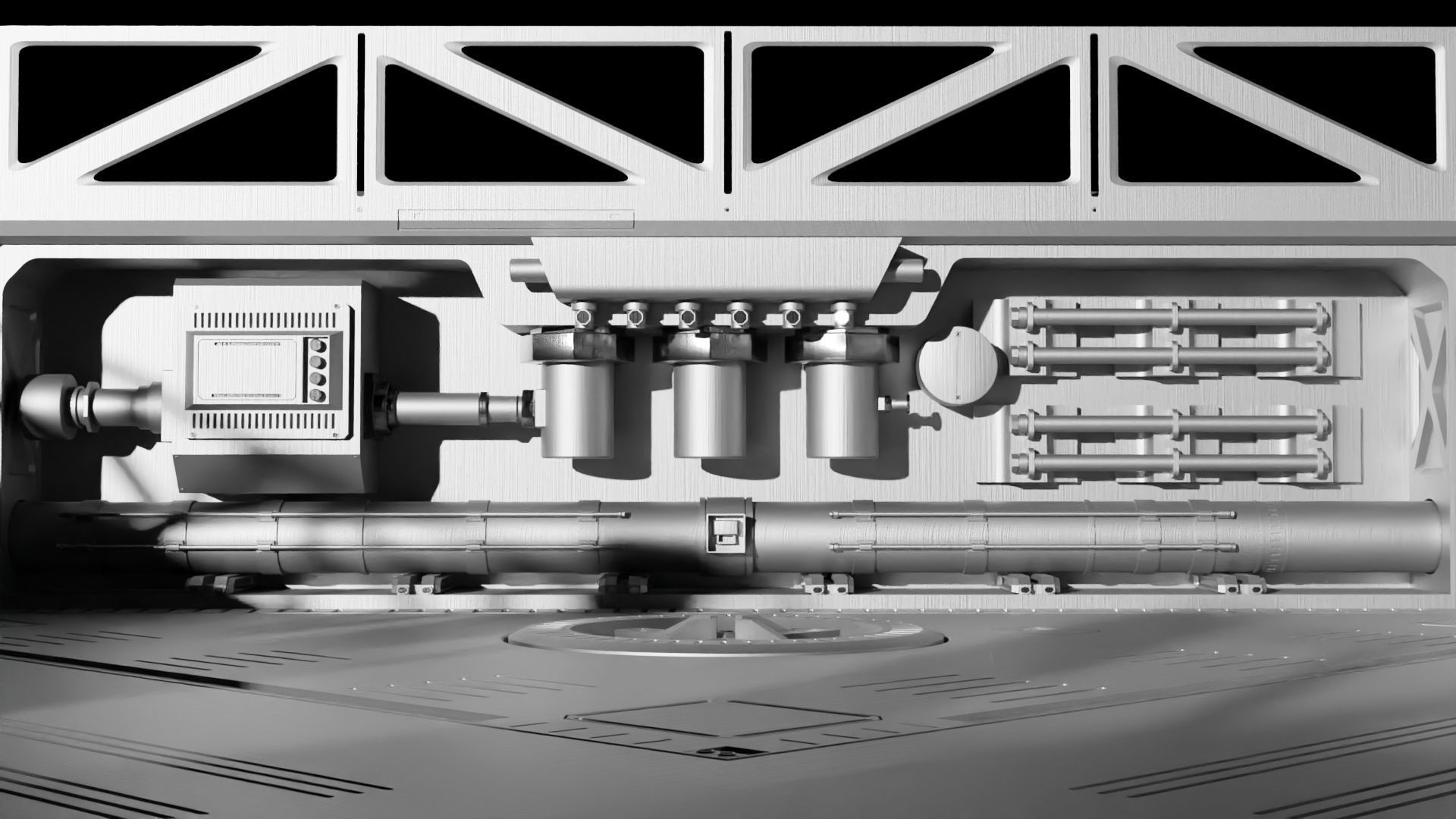 Laboratory control room interior 3D model | CGTrader