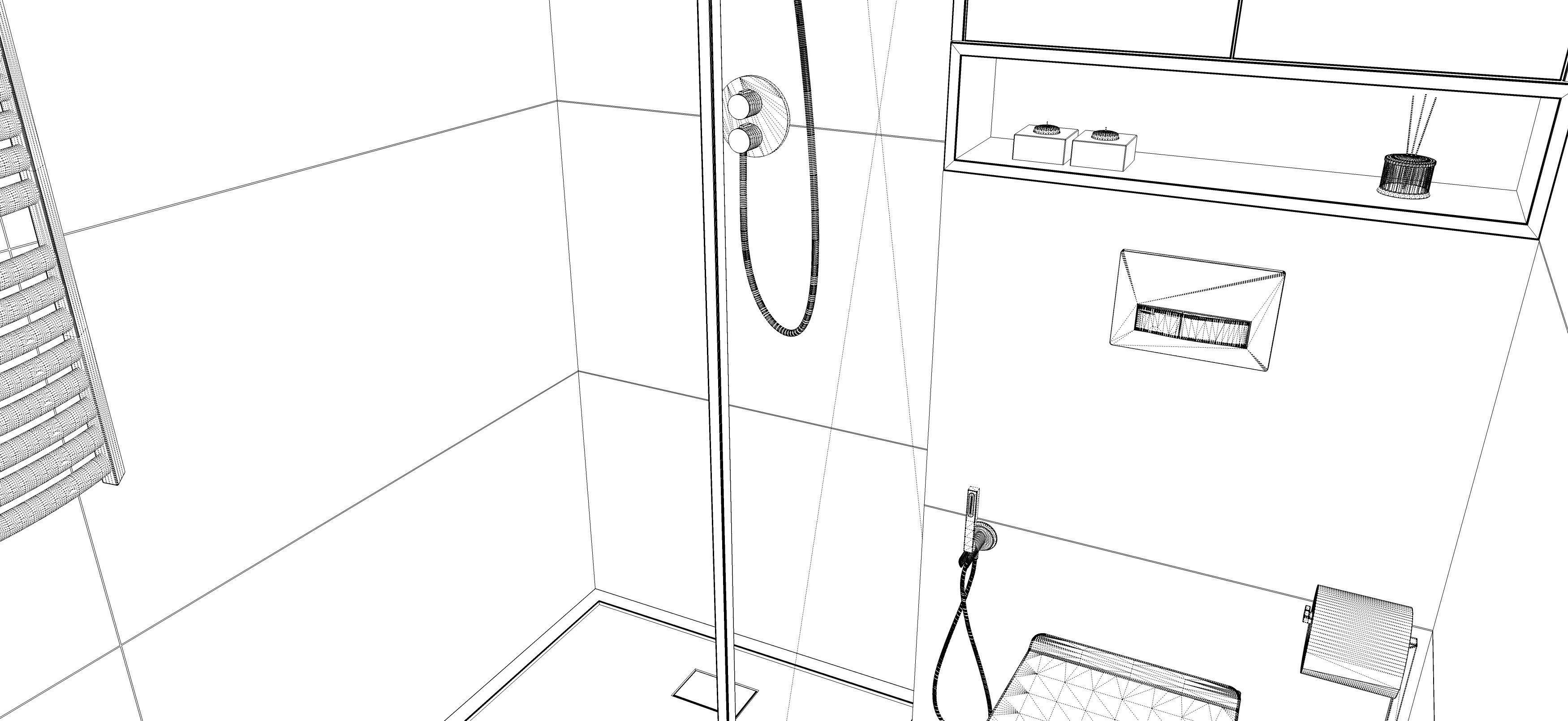 Simple but cozy shower room 3D model | CGTrader