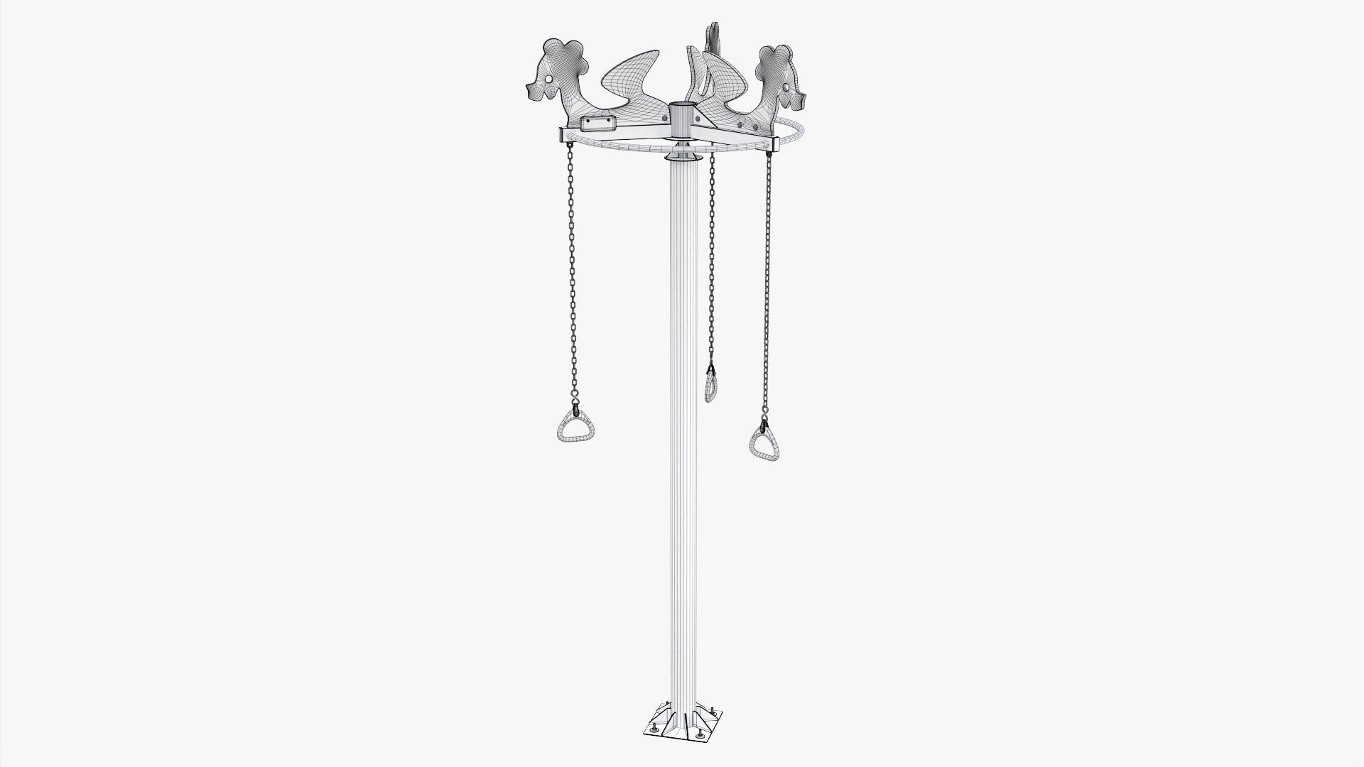 Pole rope swing 3D model | CGTrader