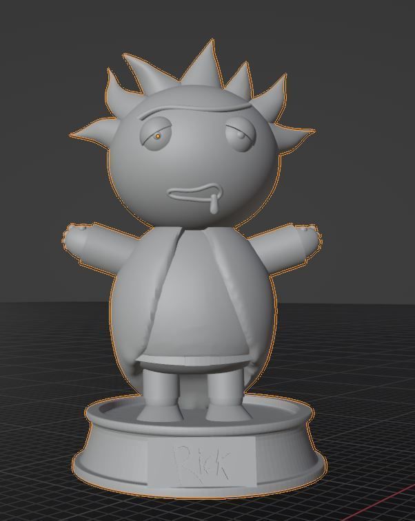Fat Rick 3D model 3D printable | CGTrader