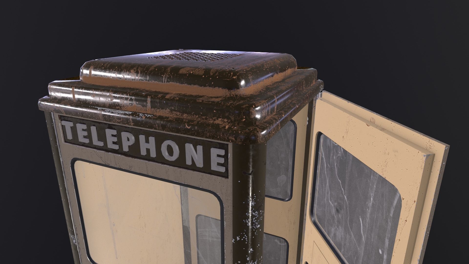 3D model AAA Old phone box VR / AR / low-poly | CGTrader