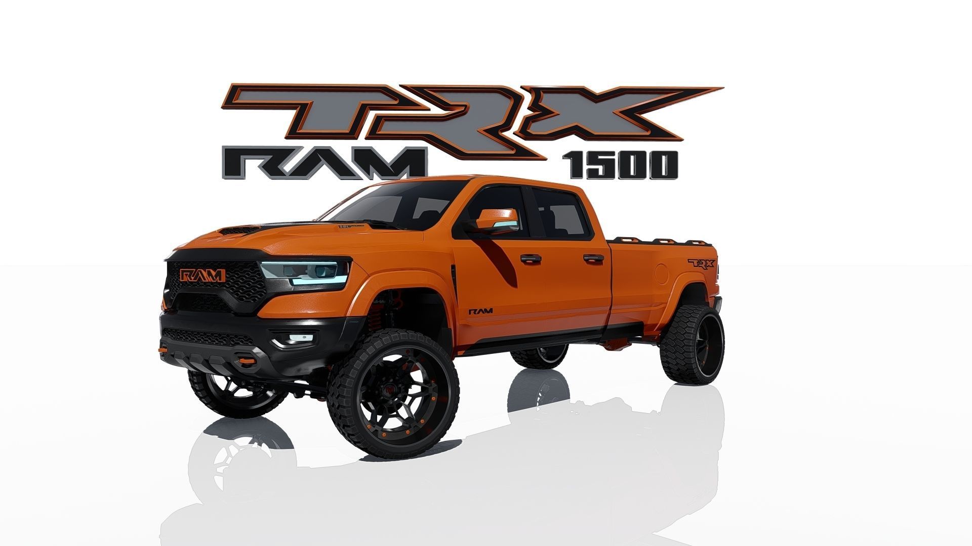 Ram 1500 TRX Extended Wheel Base Lifted 3D model | CGTrader