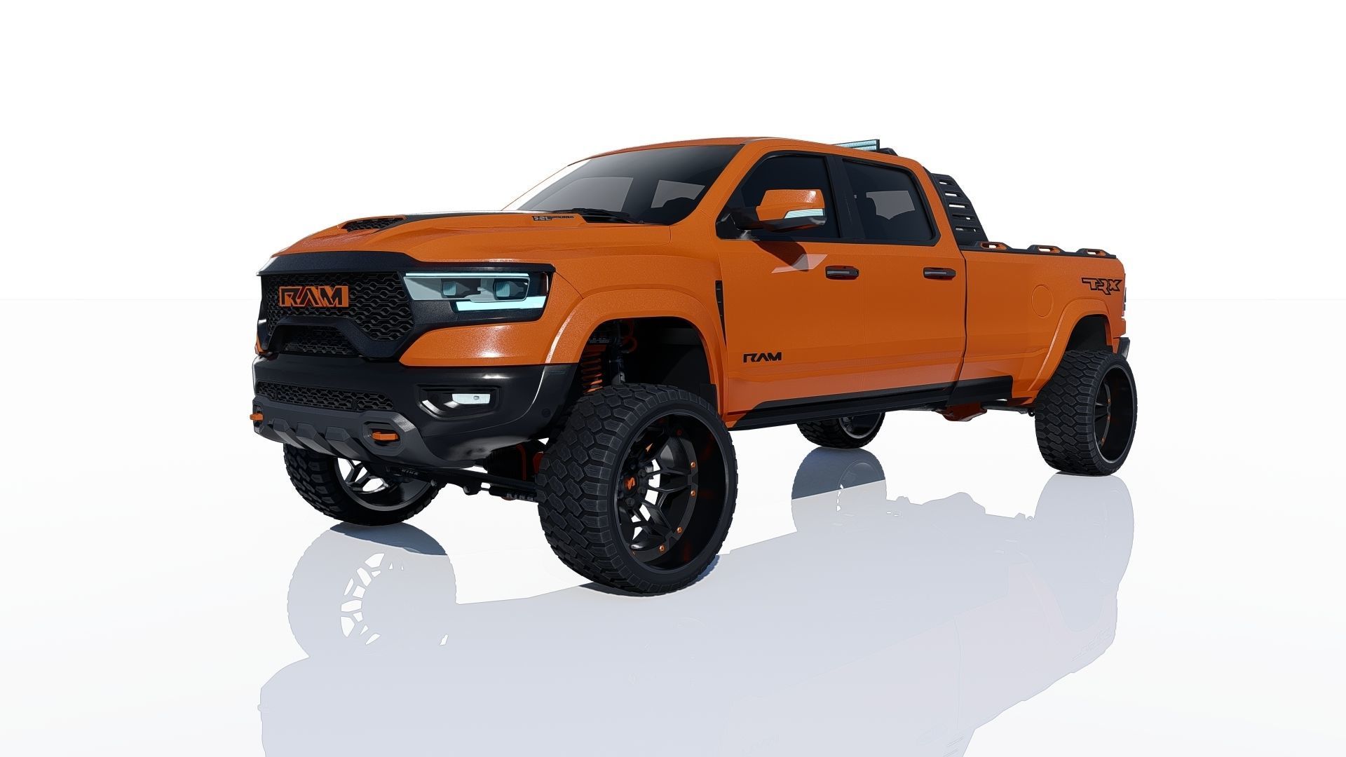 Ram 1500 TRX Extended Wheel Base Lifted 3D model | CGTrader