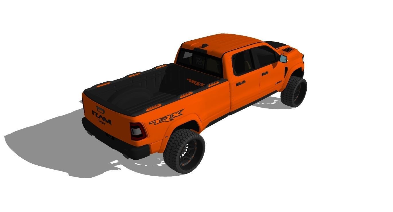 Ram 1500 TRX Extended Wheel Base Lifted 3D model | CGTrader