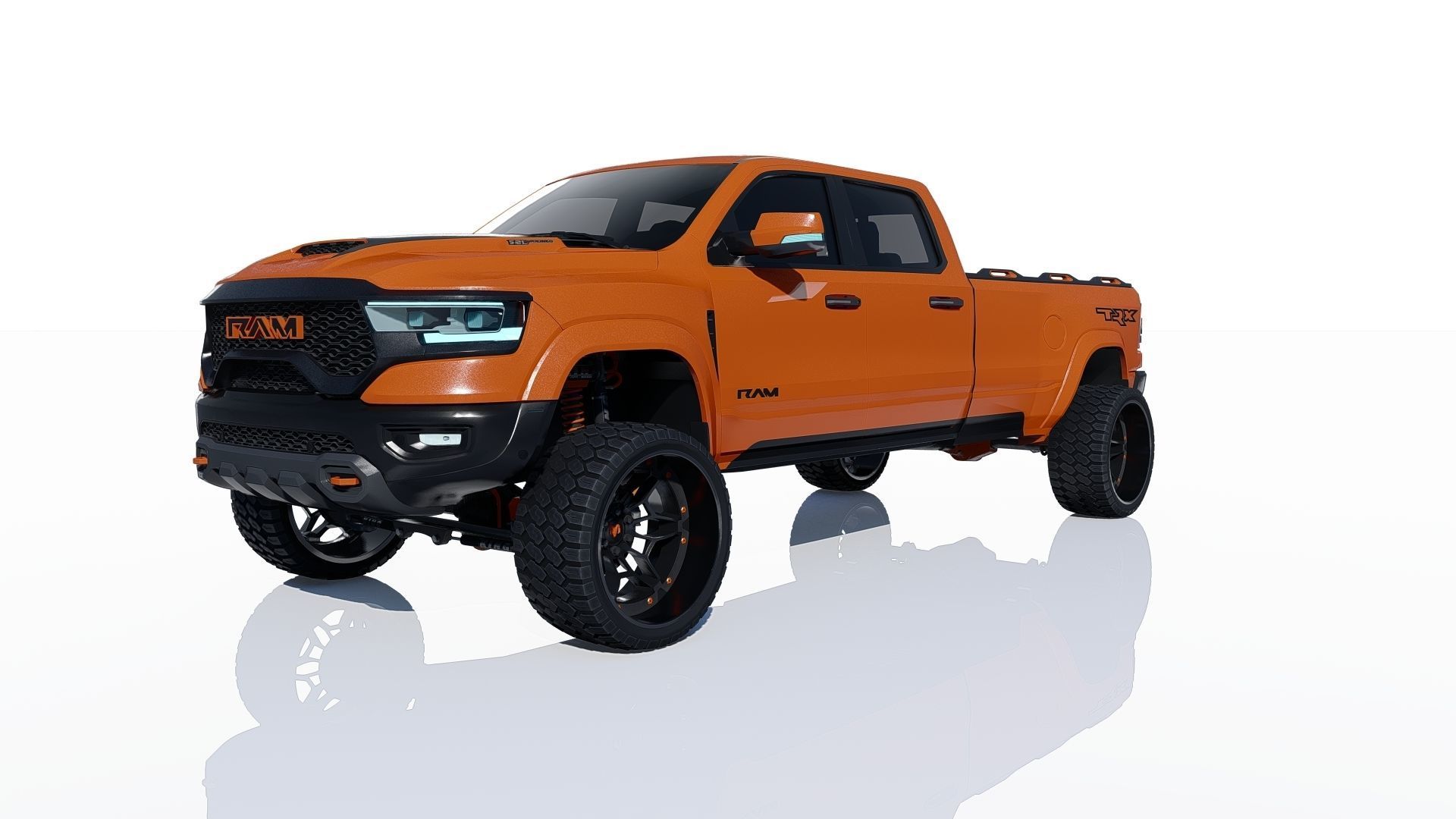 Ram 1500 TRX Extended Wheel Base Lifted 3D model | CGTrader