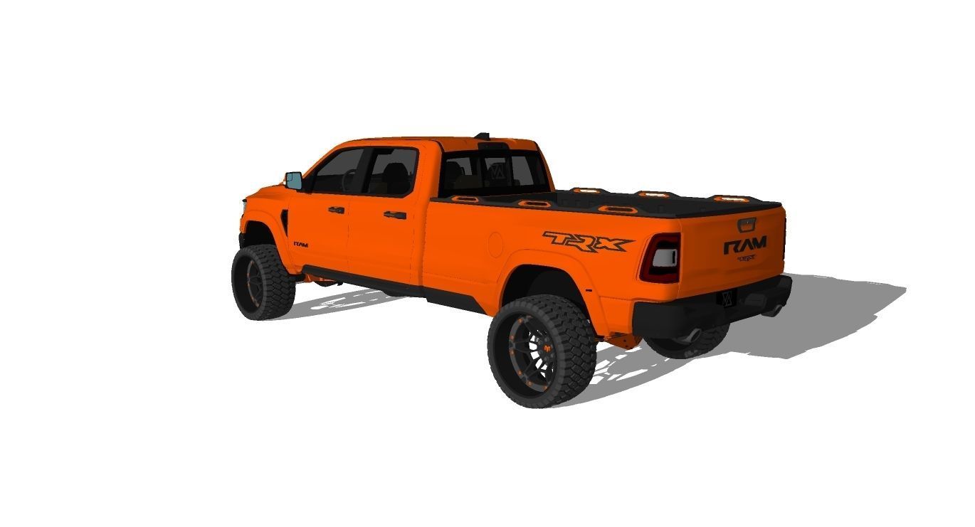 Ram 1500 TRX Extended Wheel Base Lifted 3D model | CGTrader
