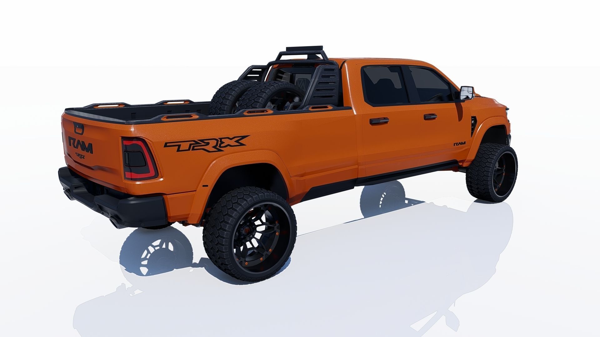 Ram 1500 TRX Extended Wheel Base Lifted 3D model | CGTrader