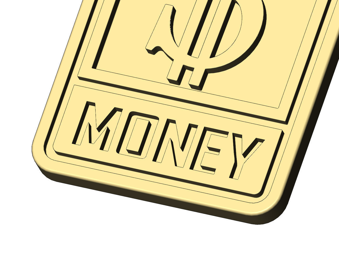 Cash money gold bar 3D model 3D printable | CGTrader